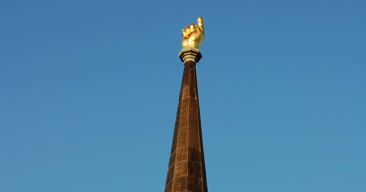 Large Golden Hand on Steeple, Port Gibson | Roadtrippers